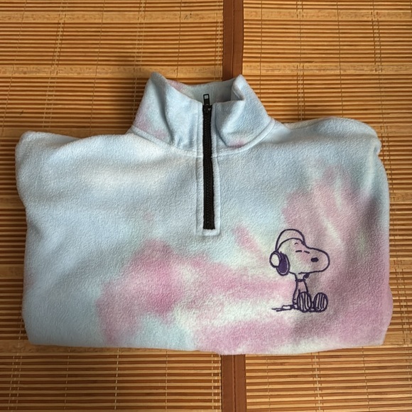 Peanuts | Sweaters | Peanuts Womens Snoopy Cotton Candy Half Zip | Poshmark